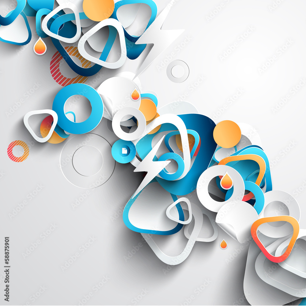 Abstract 3D Paper Infographics Stock Vector | Adobe Stock