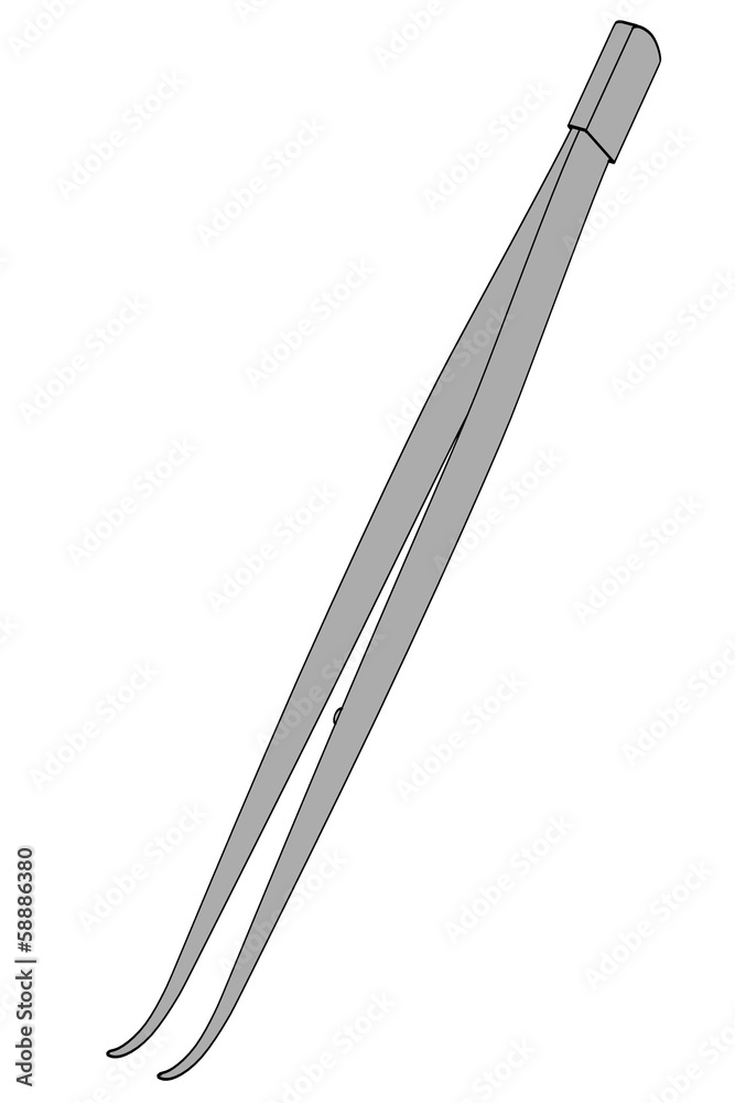 cartoon image of curved forceps Stock Illustration | Adobe Stock
