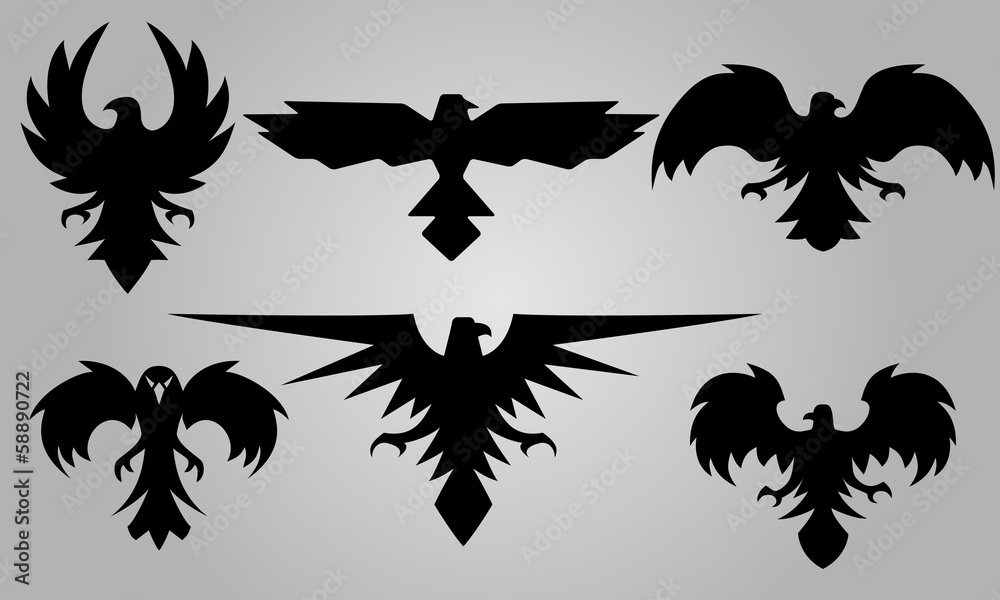 Eagles_vector-set Stock Vector | Adobe Stock