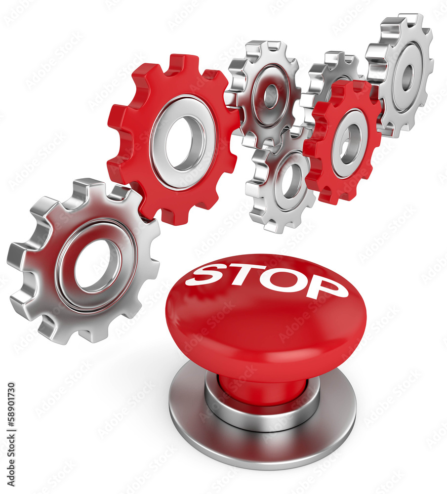 Fertigung stoppen Stock-Illustration | Adobe Stock