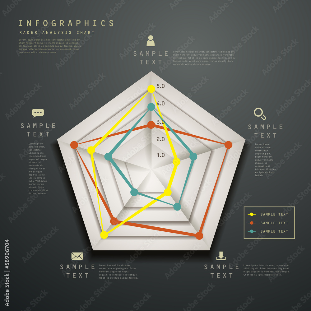 abstract radar chart infographics Stock Vector | Adobe Stock