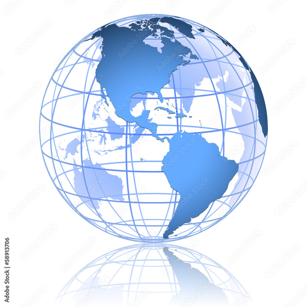 Blue globe Stock Vector | Adobe Stock