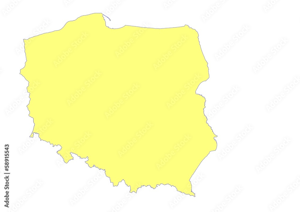 Mapa Polski Stock Illustration | Adobe Stock