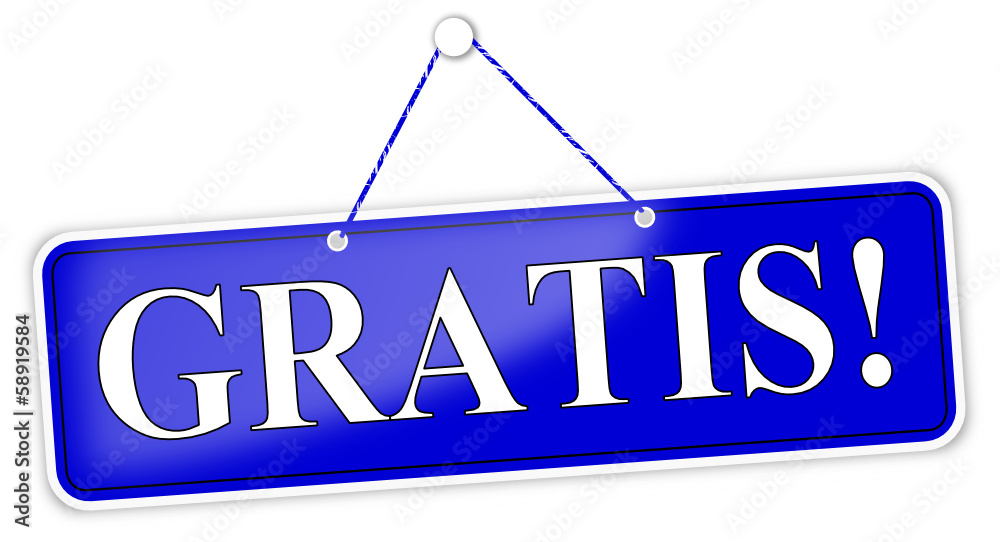 Free Gratis Schild #131129-svg02 Stock-Vektorgrafik | Adobe Stock