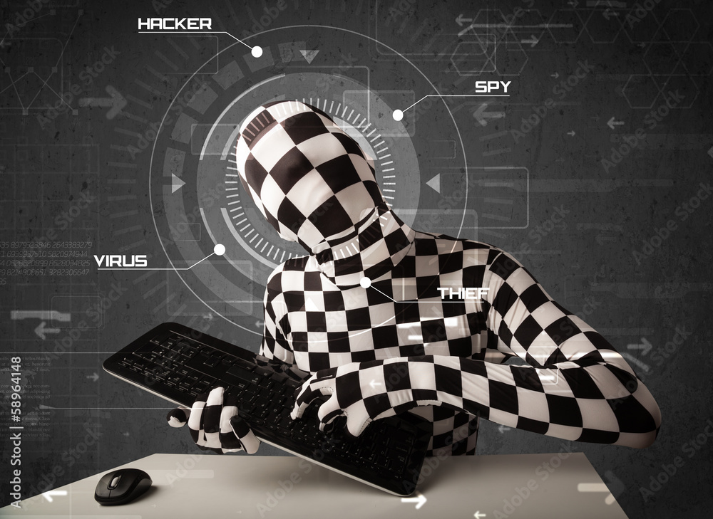 Hacker without identity in futuristic enviroment hacking persona Stock ...