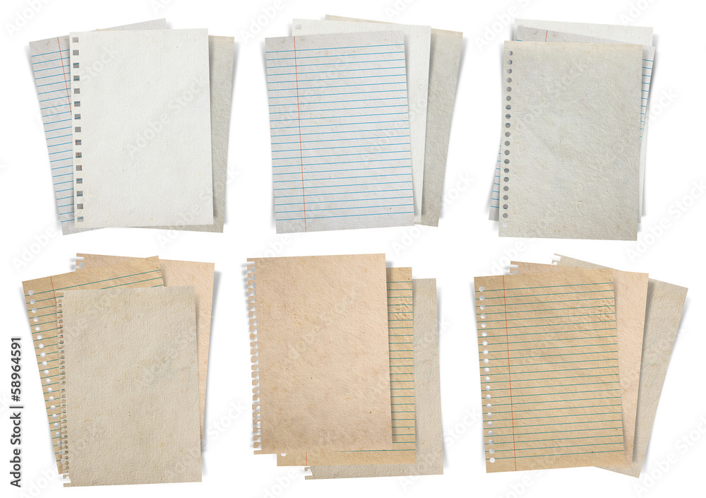 Paper sheet isolated on white background Stock Photo | Adobe Stock