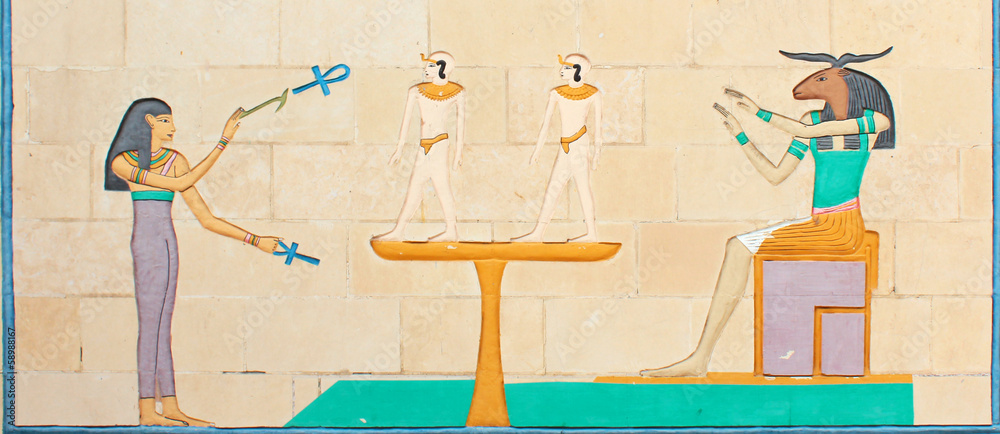 Pharaonic Art/Ancient Egyptians hieroglyphic carving & paintings Stock ...