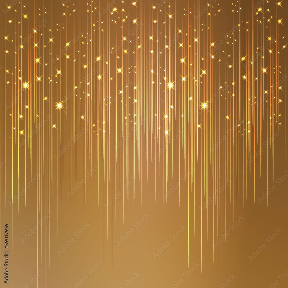 Starry golden background Stock Vector | Adobe Stock