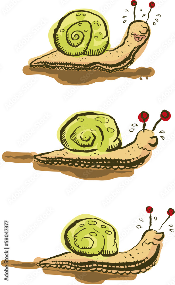 Escargots Illustration Stock Vector | Adobe Stock