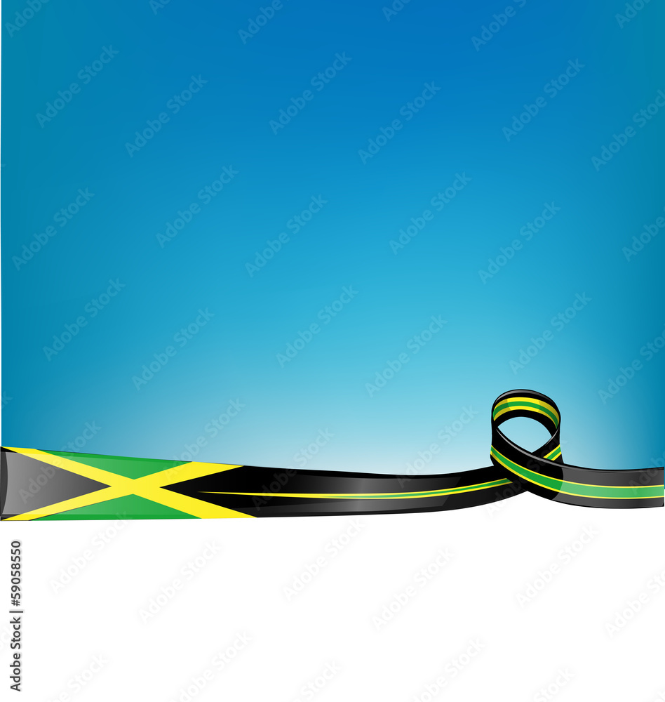 jamaica ribbon flag background Stock Vector | Adobe Stock