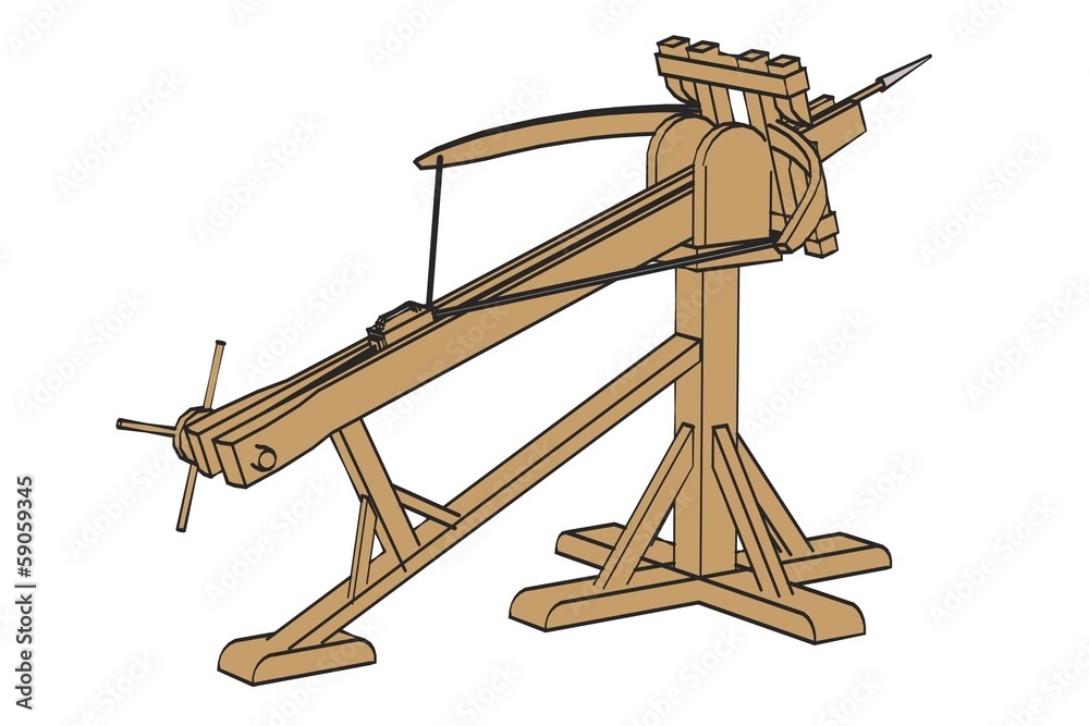 Cartoon Image Of Ballista Weapon Stock Illustration Adobe Stock