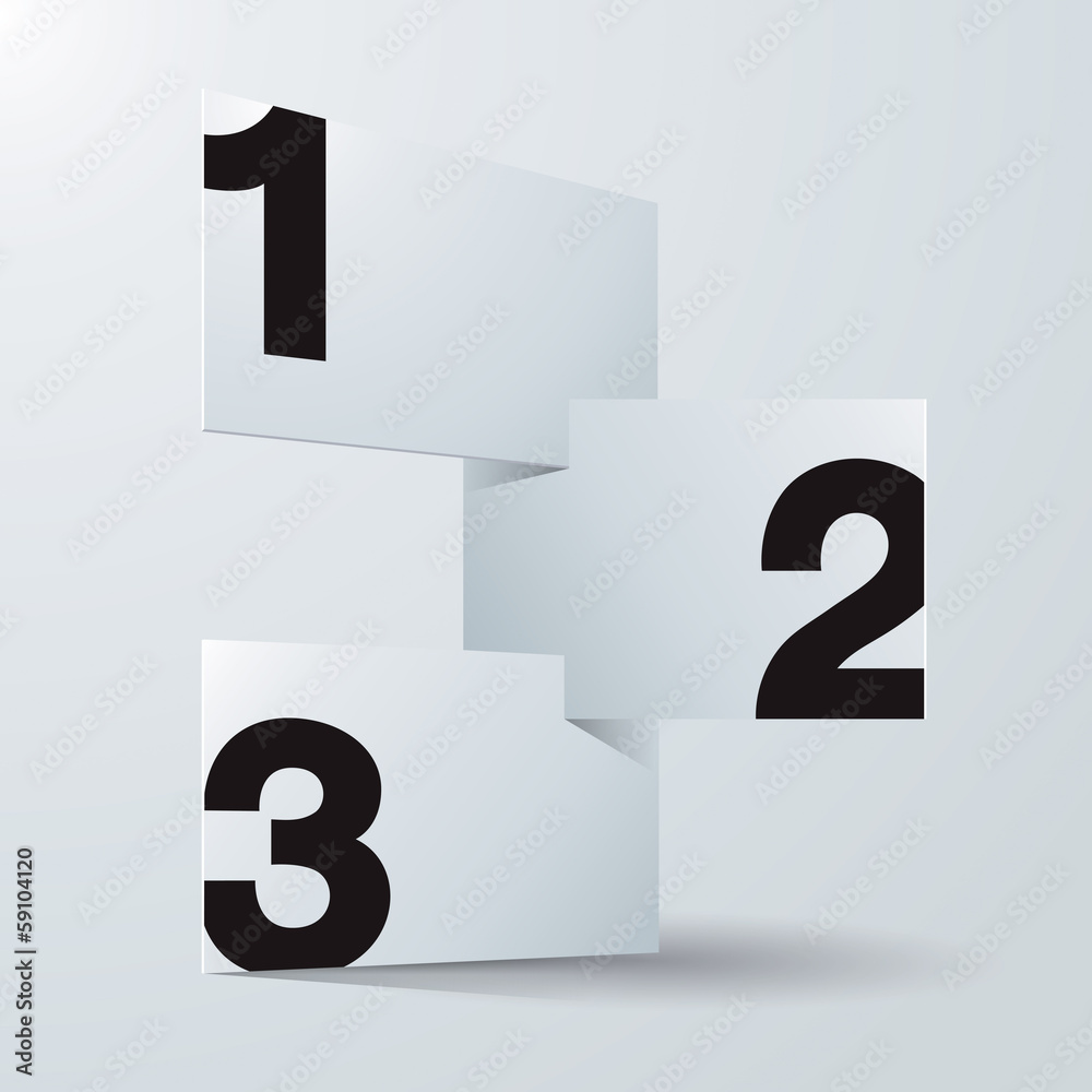 Paper 3D background Infographics. Stock Vector | Adobe Stock