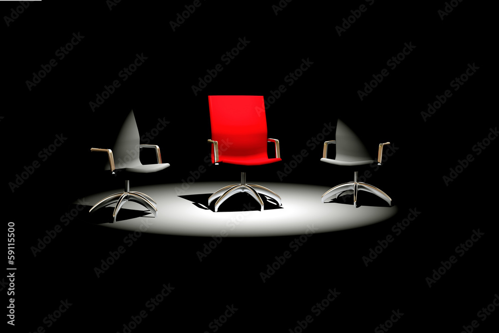 3D interview chair Stock Illustration | Adobe Stock