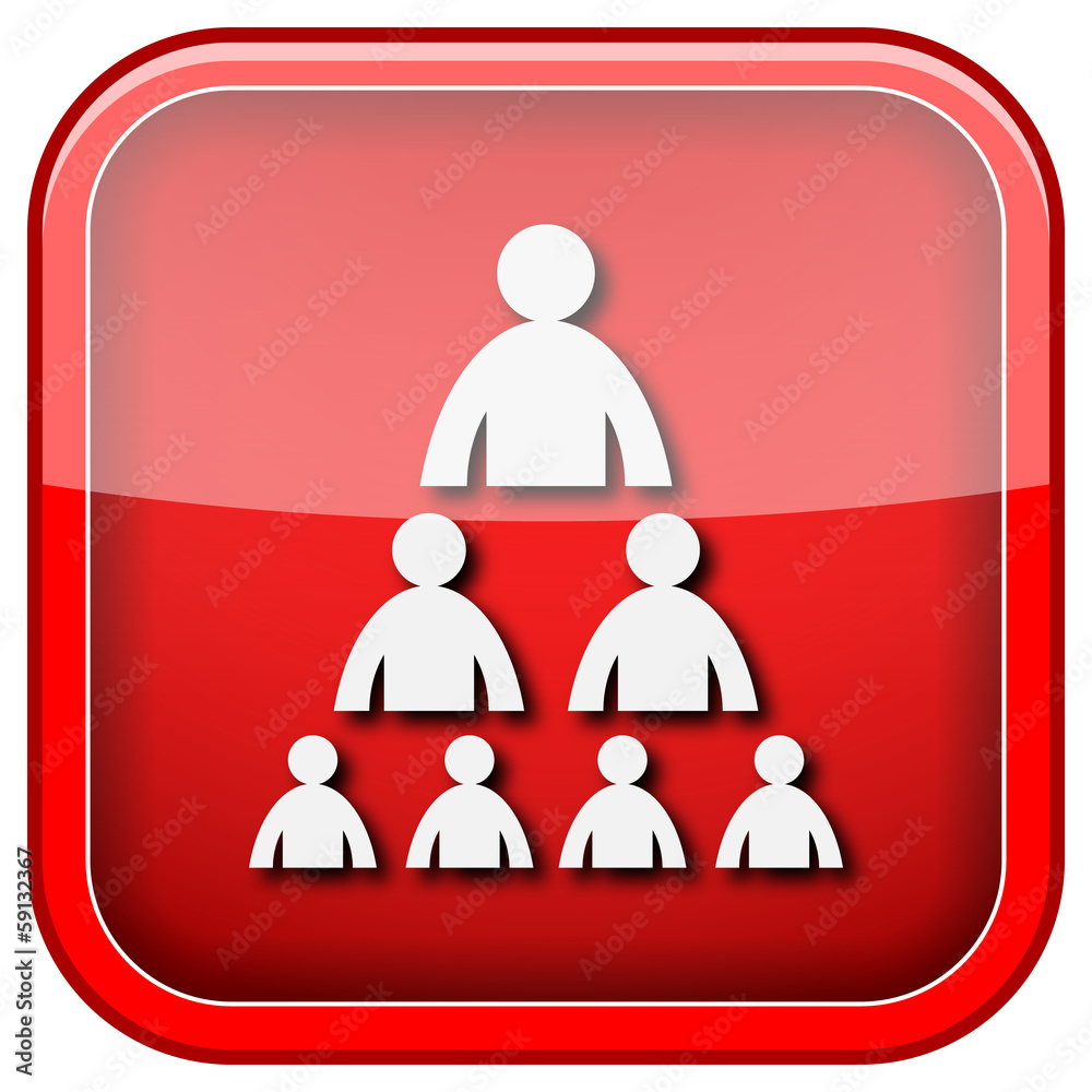 Organizational chart with people icon Stock Illustration | Adobe Stock