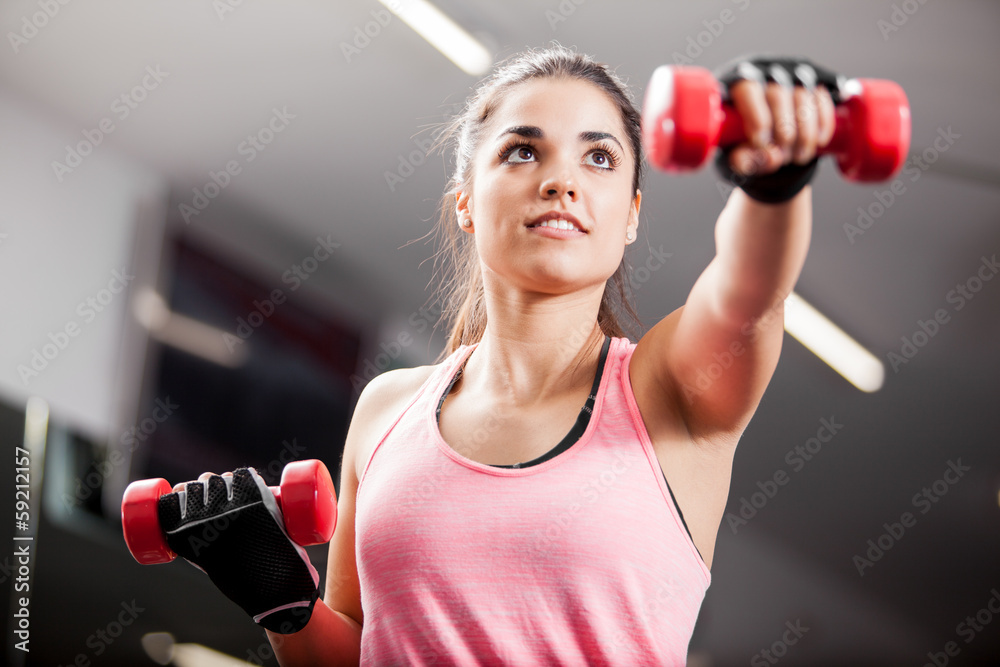 Lifting some weights at the gym Stock-Foto | Adobe Stock