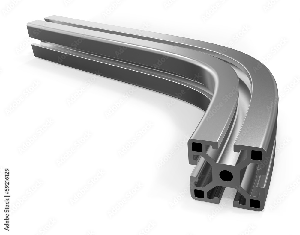 Curved aluminum profile Stock Photo | Adobe Stock