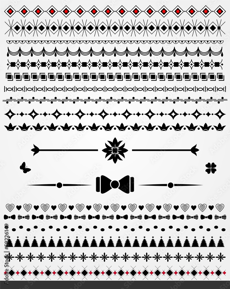 Page borders, dividers and decorations Stock Vector | Adobe Stock