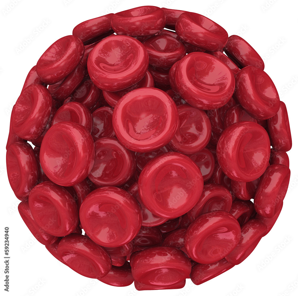 Red Blood Cell Ball Sphere Medical Health Care Research Stock ...
