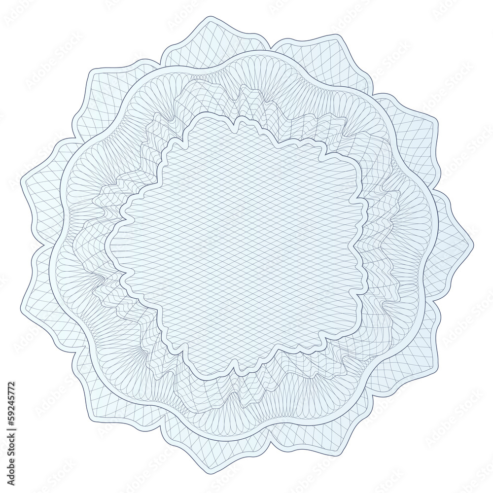Guilloche pattern, watermark, rosette (money, voucher, currency) Stock ...