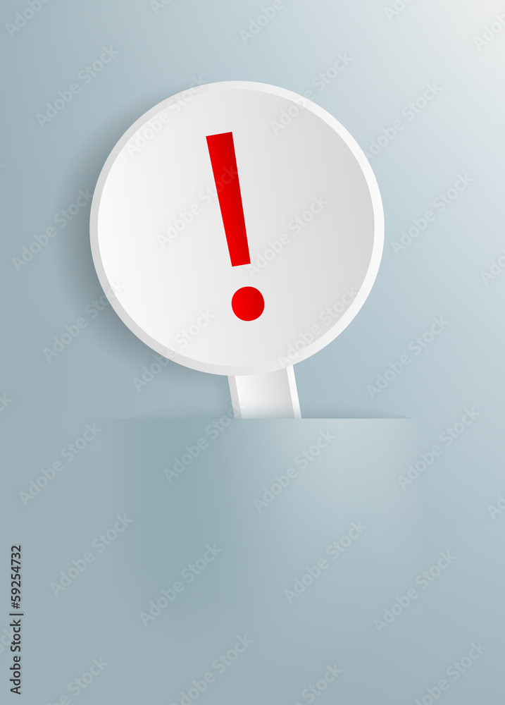 sign with an exclamation mark Stock Vector | Adobe Stock