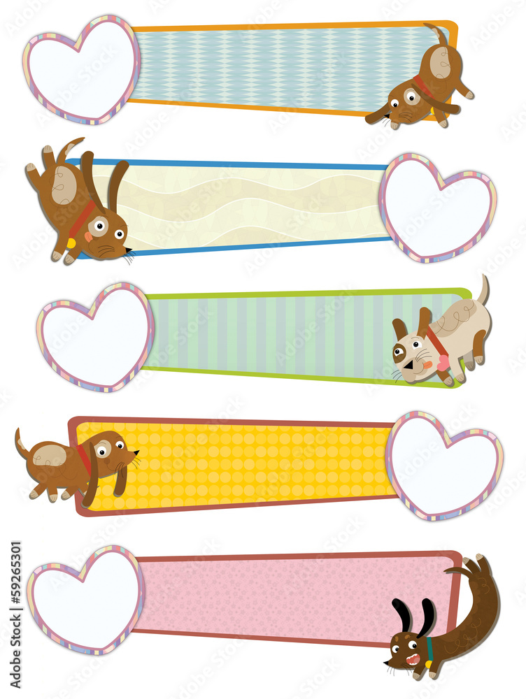 Cartoon elements - for writing - illustration for the children Stock ...