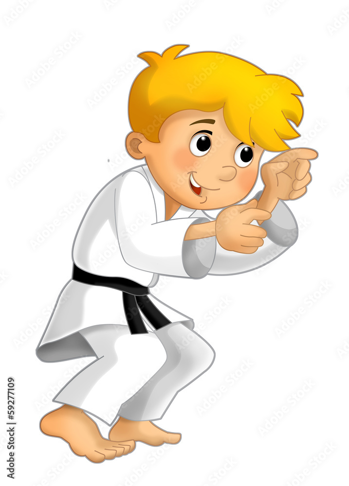 Cartoon child training - illustration for the children Stock ...