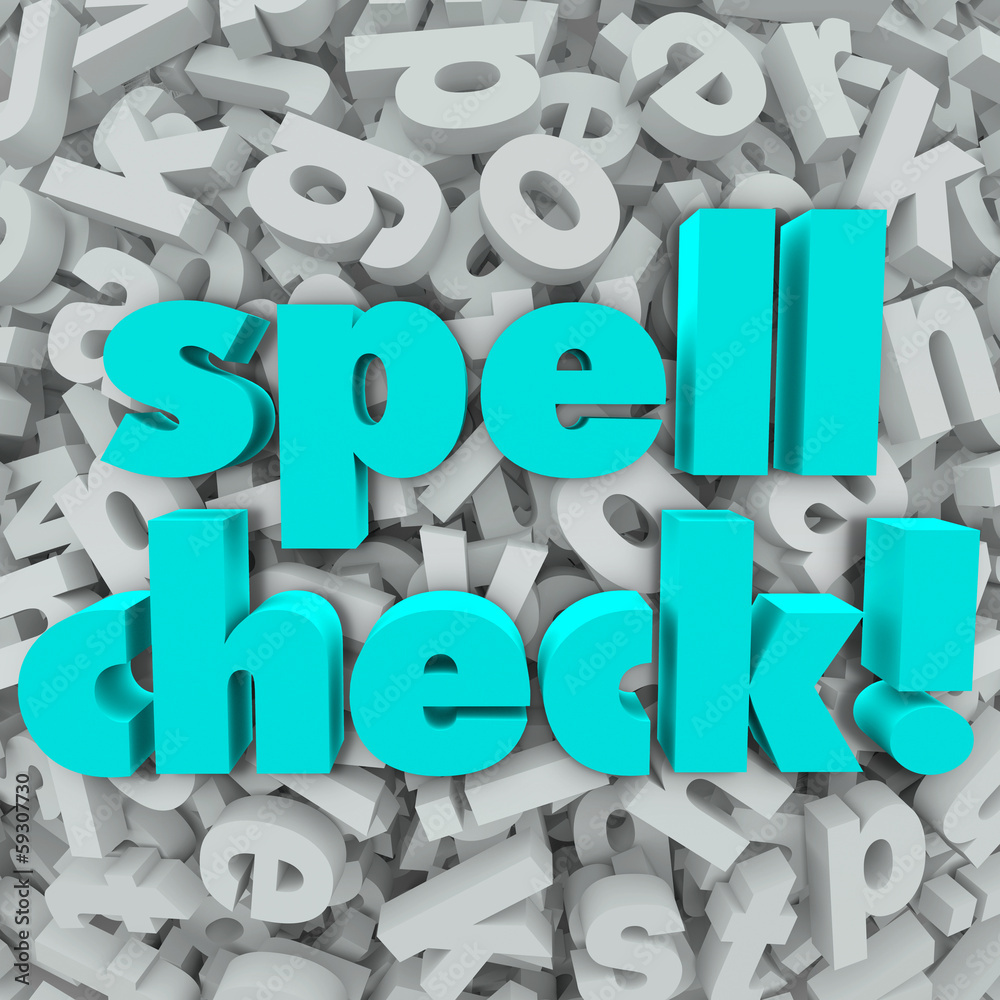 Spell Check Letter Background Correct Spelling Words Stock Illustration ...