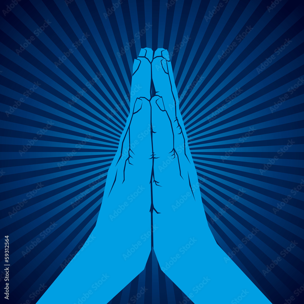 namaskar hand symbol vector Stock Vector | Adobe Stock