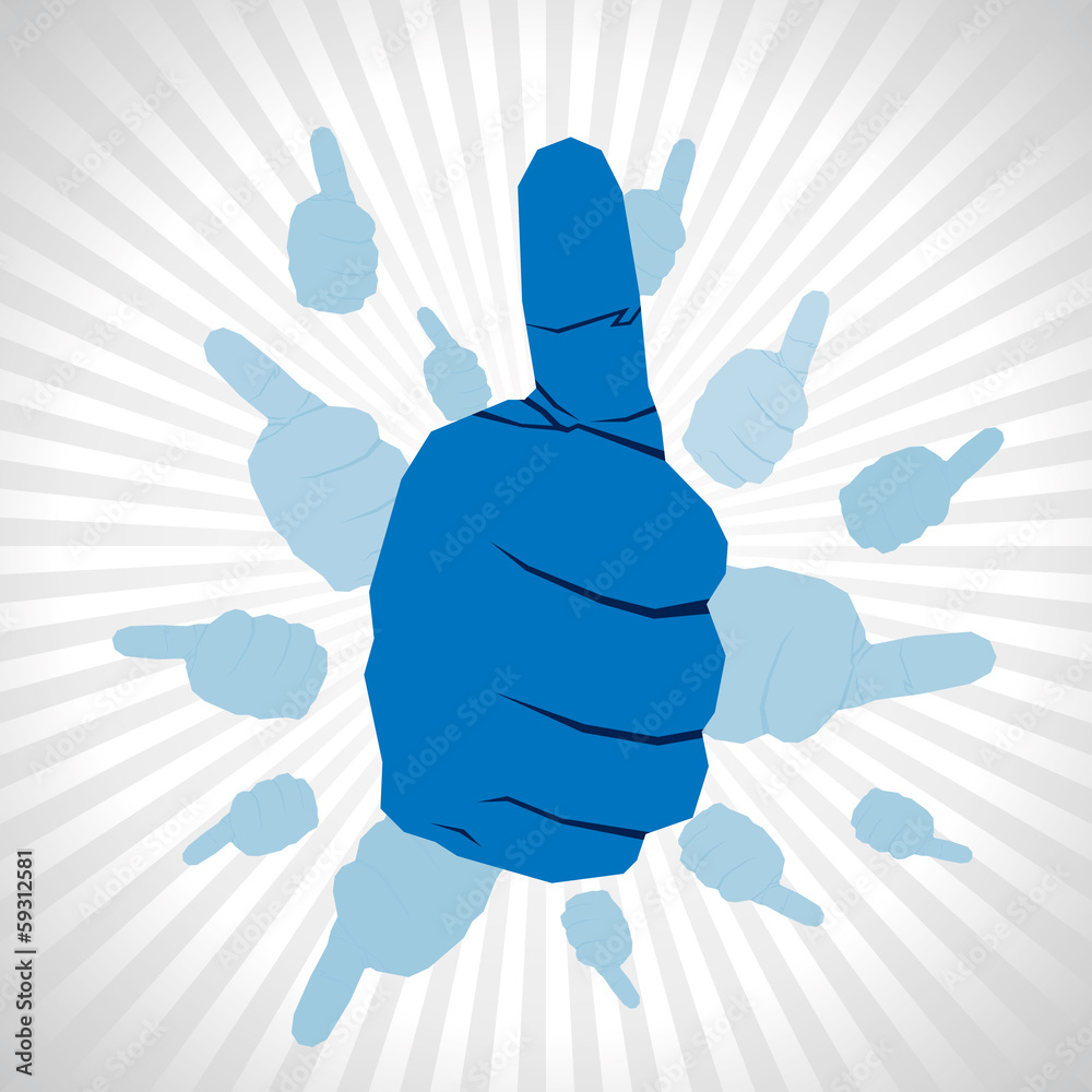 thumbs up hand symbol vector Stock-Vektorgrafik | Adobe Stock