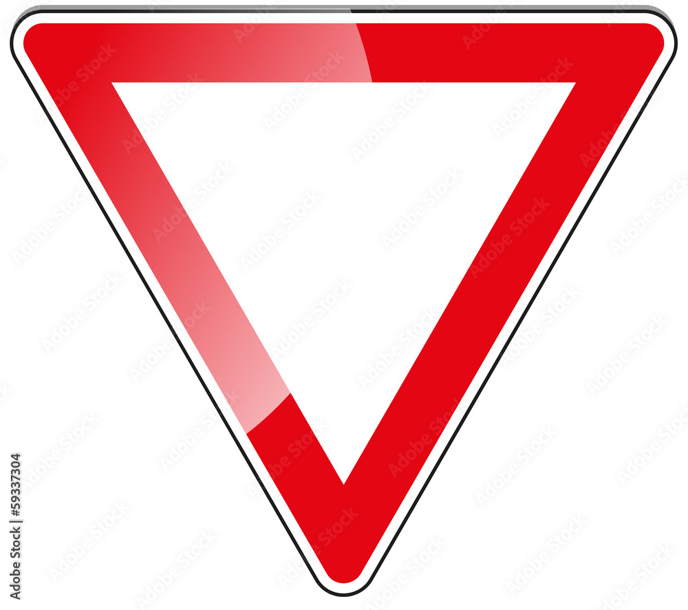 Vorfahrt Verkehrszeichen Verkehrsschild Stock Vector | Adobe Stock