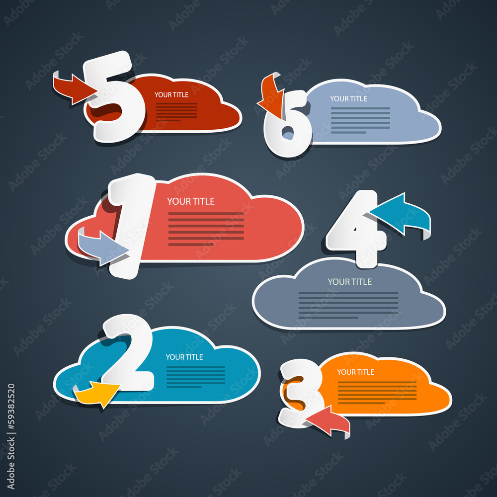 Vector Progress Steps for Tutorial, Infographics Stock Vector | Adobe Stock