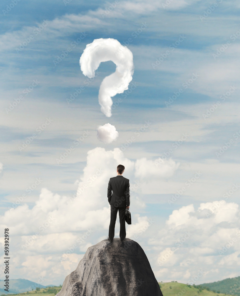 question mark in sky Stock Photo | Adobe Stock