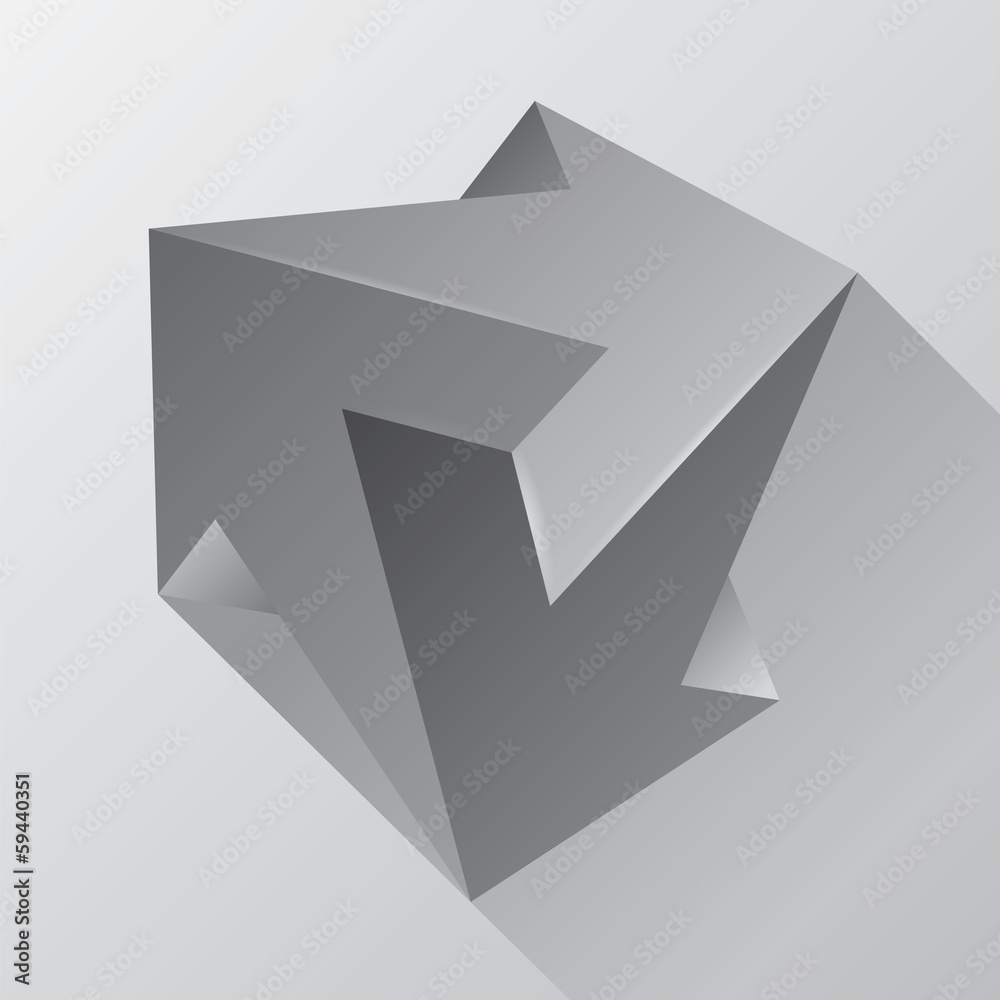 Vector crystal, unreal object, design element Stock Vector | Adobe Stock