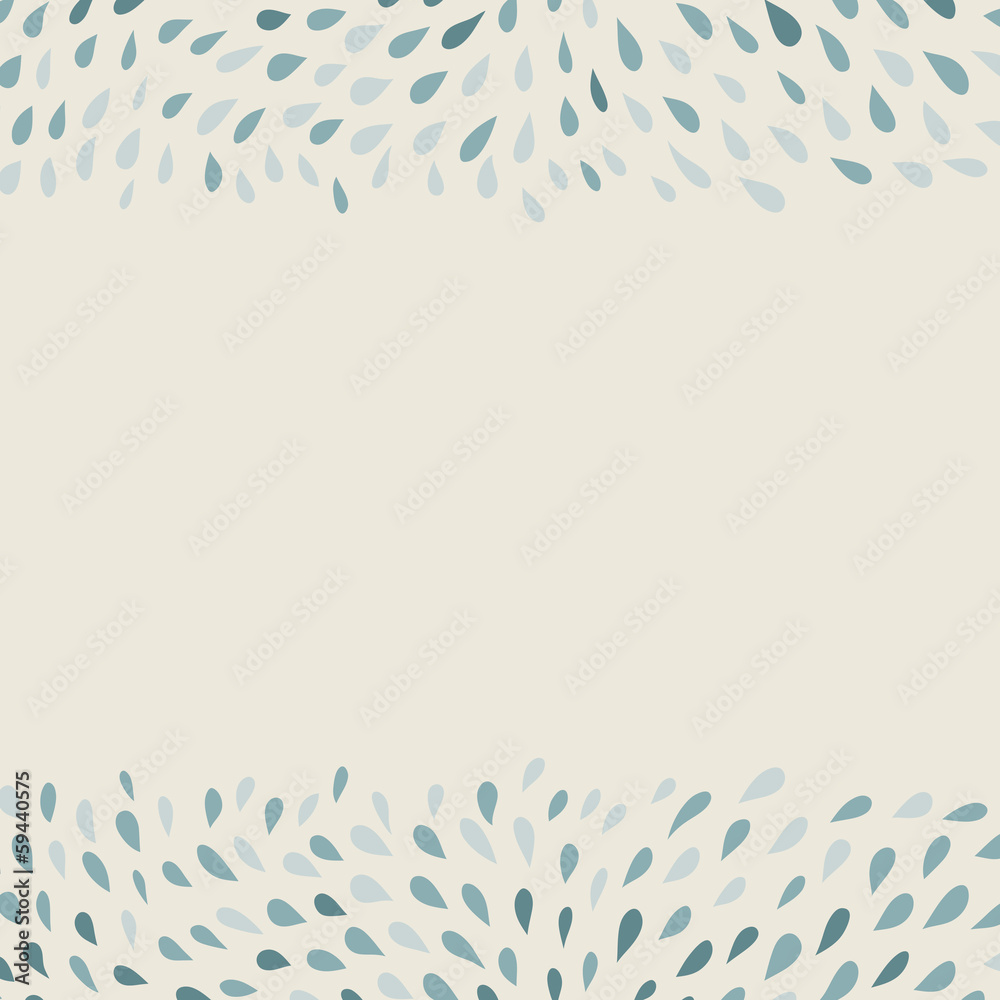 doodle hand-drawn background with borders of drops Stock Vector | Adobe ...