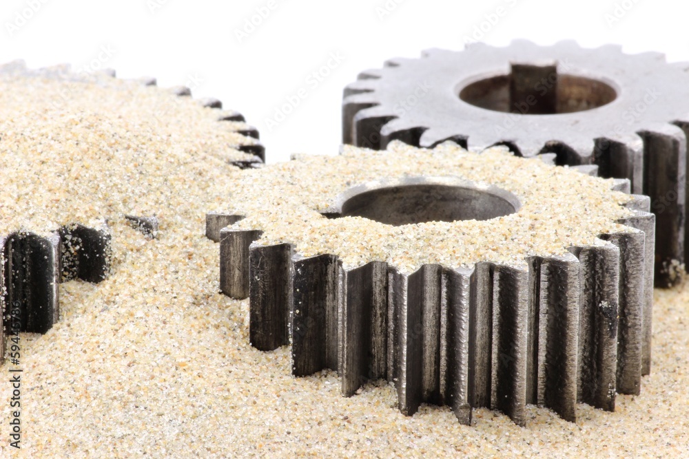 Sand im Getriebe Stock-Foto | Adobe Stock