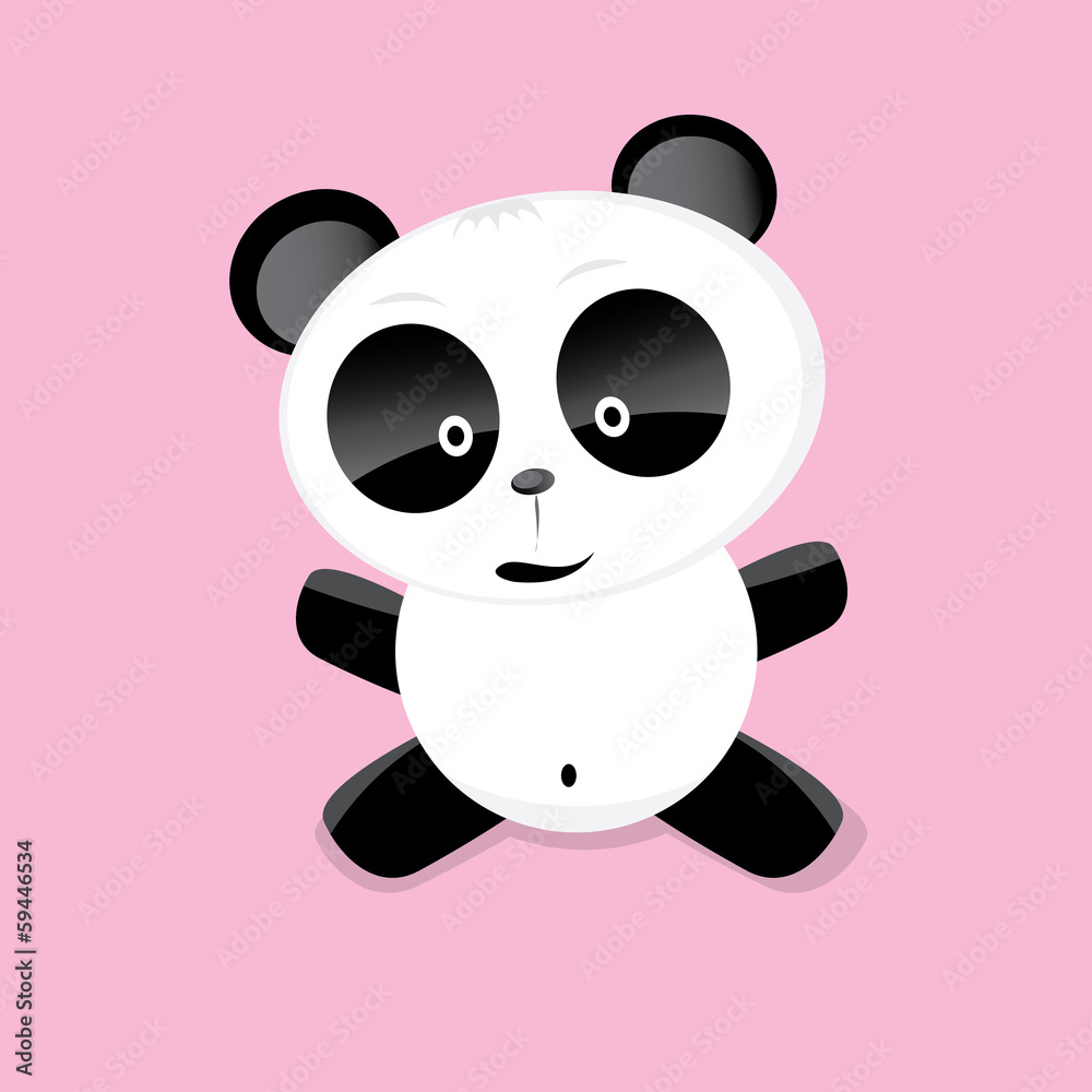 Vector cartoon Panda bear character Stock Vector | Adobe Stock