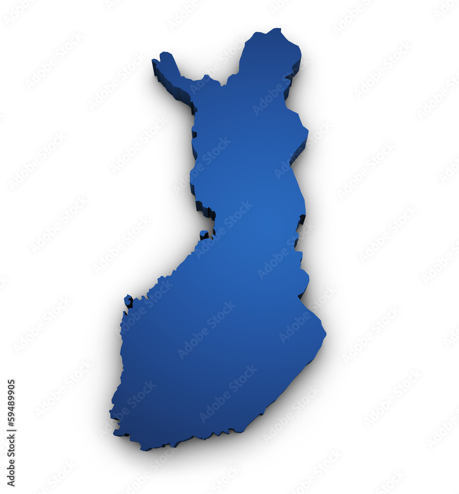 Map Of Finland 3d Shape Stock Photo | Adobe Stock