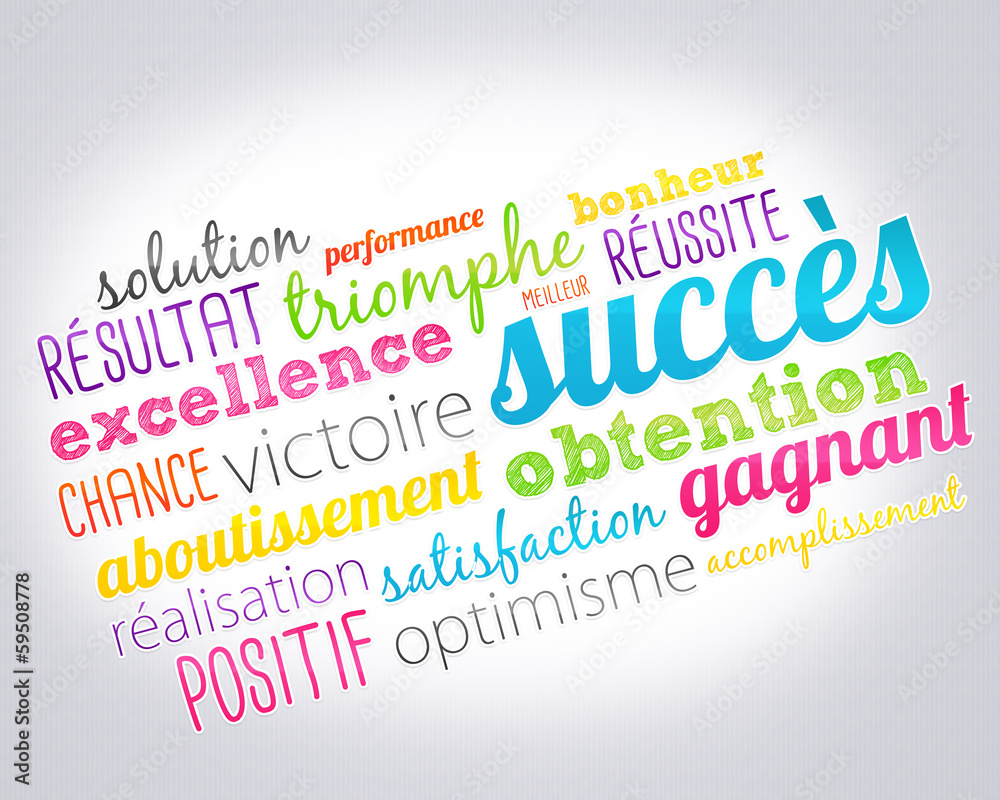 liste de mots positifs Illustration Stock | Adobe Stock