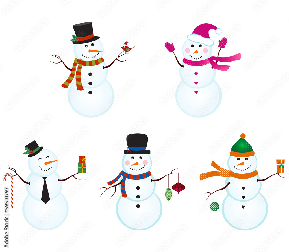 Snowman Stock Vector | Adobe Stock