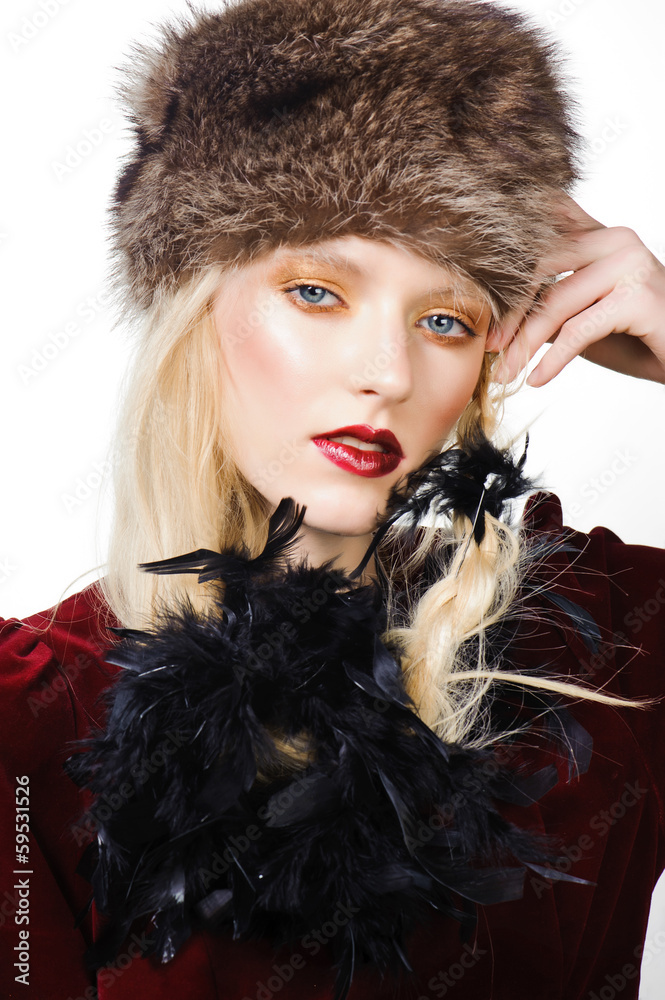 close up model face make up portrait Stock Photo | Adobe Stock