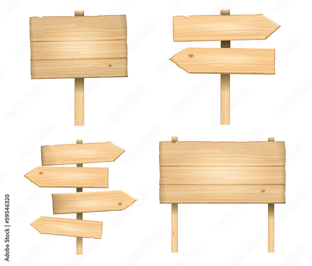 vector wooden signs Stock Vector | Adobe Stock