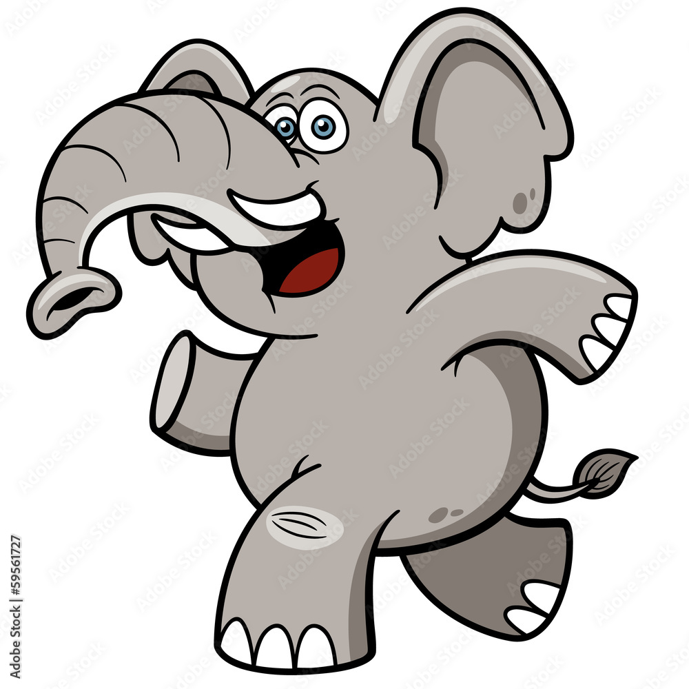 Vector illustration of Cartoon Elephant Stock Vector | Adobe Stock
