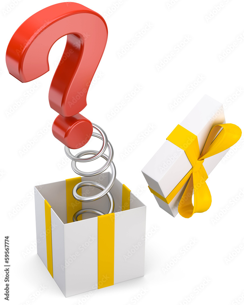 Geschenk Fragezeichen Stock-Illustration | Adobe Stock