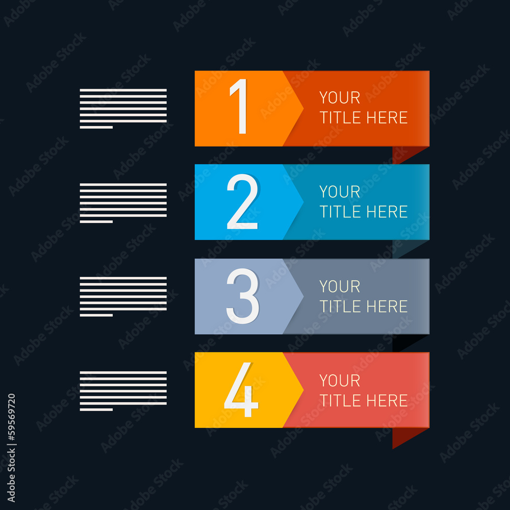 Vector Progress Steps for Tutorial, Infographics Stock Vector | Adobe Stock