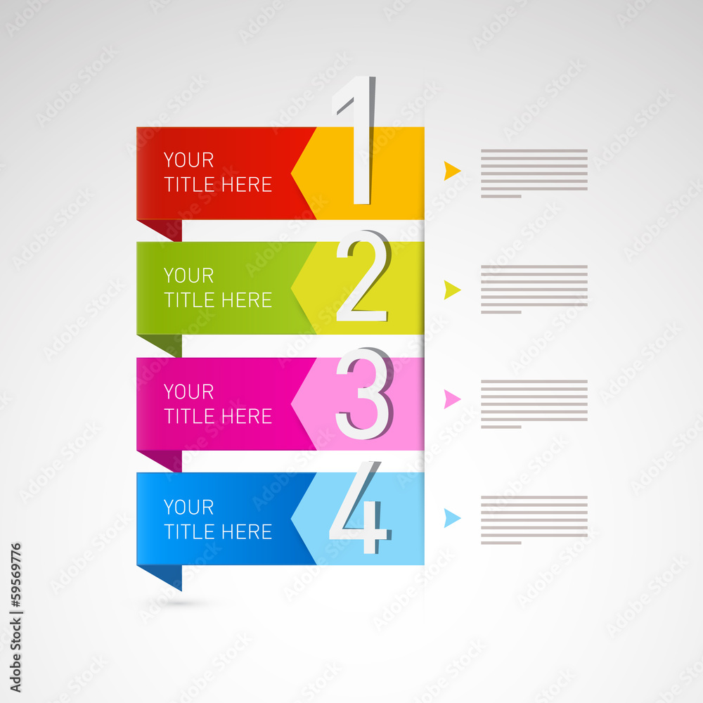 Vector Progress Steps for Tutorial, Infographics Stock Vector | Adobe Stock