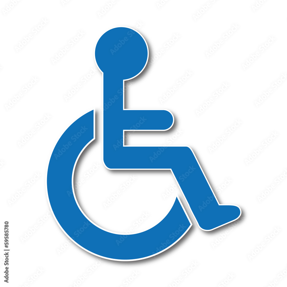 Logo personne handicapée. Stock Vector | Adobe Stock