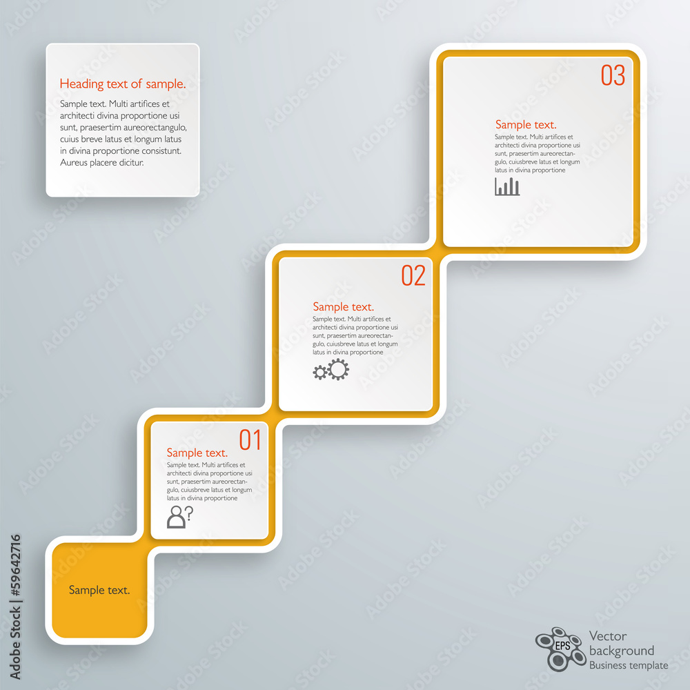 Infographics Vector Background 3-Step Process Stock Vector | Adobe Stock