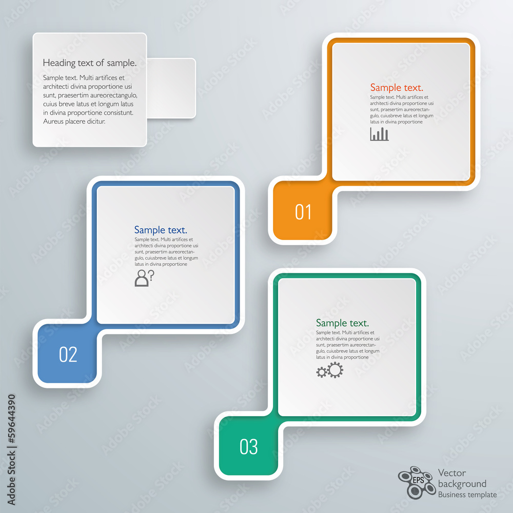 Infographics Vector Background 3-Step Process Stock Vector | Adobe Stock
