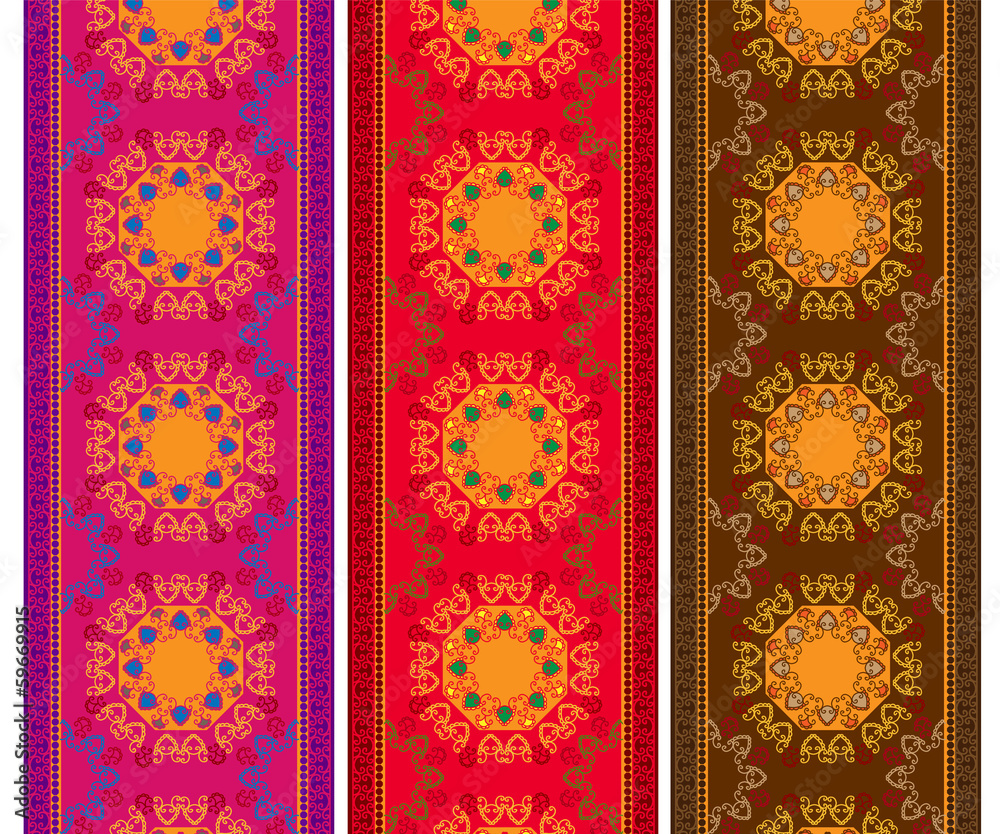 Henna Banner/ Border, Henna inspired Colourful Border - very elaborate ...
