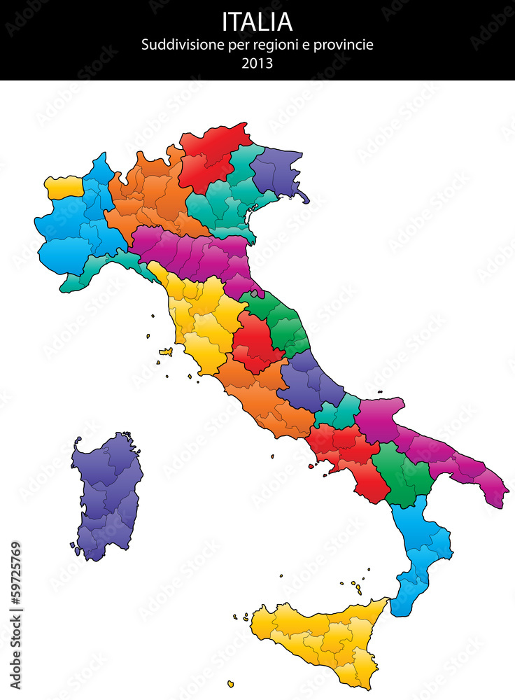 italy blank map Stock Vector | Adobe Stock